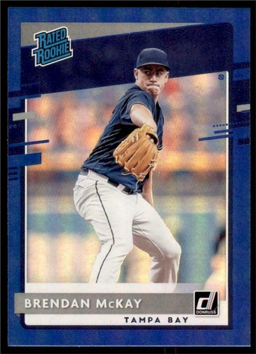 2020 Donruss Holo Blue #36 Brendan McKay RC Rookie Card Tampa Bay Rays ...