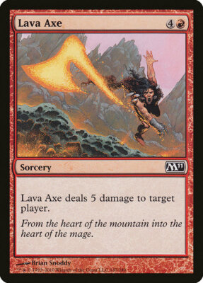 1x FOIL Lava Axe M11 2011 #147 MTG Magic English NM/Unplay common C ...