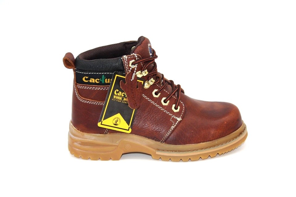 MEN'S CACTUS FOOTWEAR WORK BOOT 6533 BROWN OIL RESISTANT | eBay
