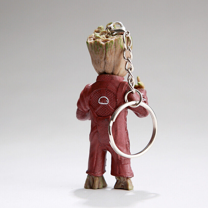 Baby Groot Keyring Key Chain Guardians of The Galaxy Vol 2 Alloy Figure ...