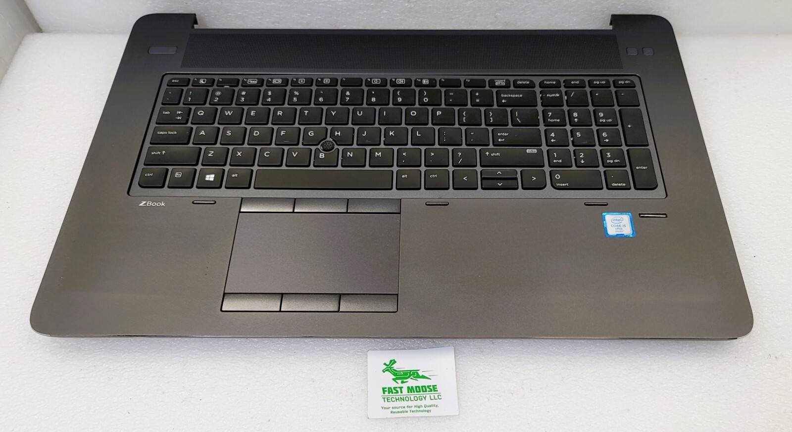 HP ZBook 17 G3 Laptop Palmrest Backlit Keyboard Touchpad Fingerprint ...