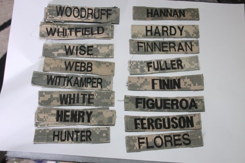 ORIGINAL US OLD PATTERN CAMO NAME TAPES SURNAME ACU ARMY COMBAT UNIFORM ...