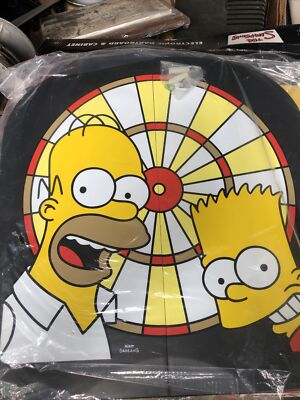 Vintage The Simpsons Electronic Dart Board & Cabinet 2003 Bart & Homer ...