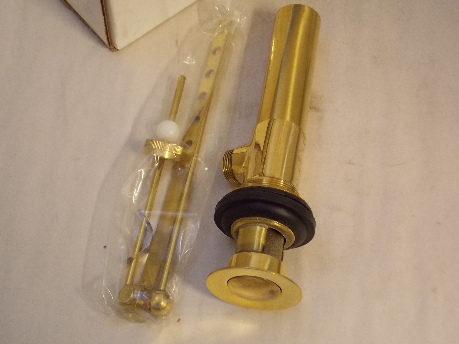 Jaclo 836-ULB Pop-Up Lavatory Drain with Overflow Unlacquered Brass ...