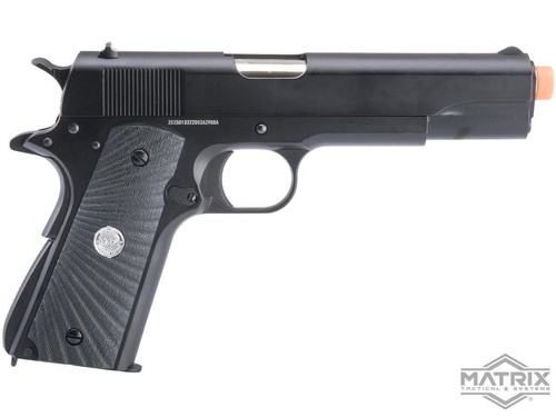 Matrix x Full Metal M1911A1 Gas BB Airsoft Pistol (Black/Eagle Wing ...