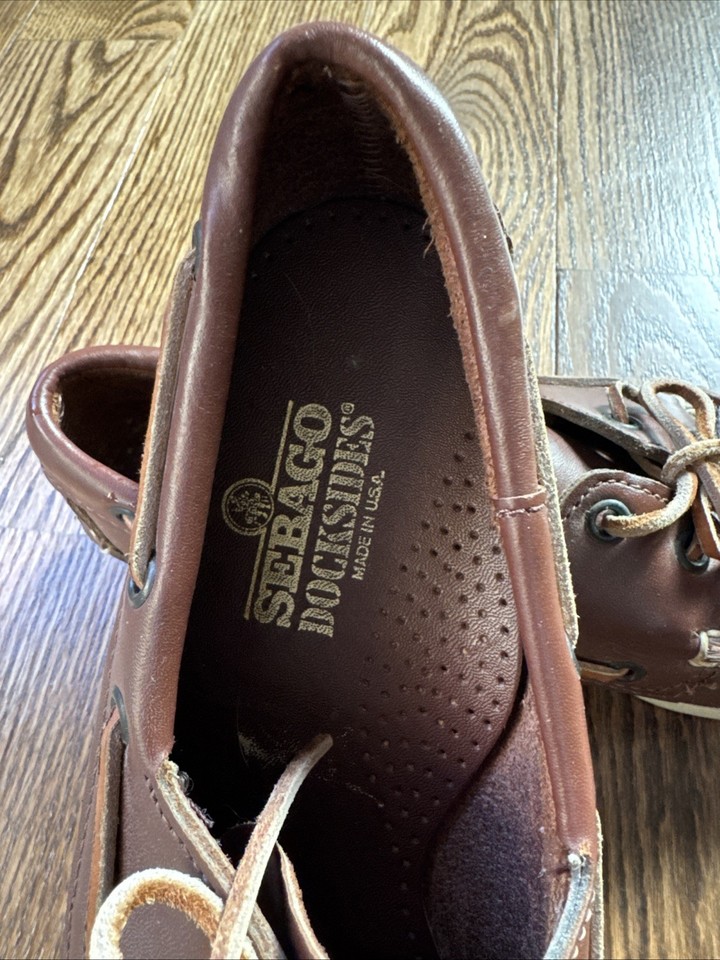 SEBAGO MADE IN USA BROWN LEATHER Boat Shoes DOCKSIDERS 9.5 Women’s EUC ...