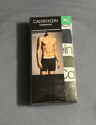 Calvin Klein Microfiber Boxer Brief 3 Pack Blue/Green/Black Men’s XL | eBay