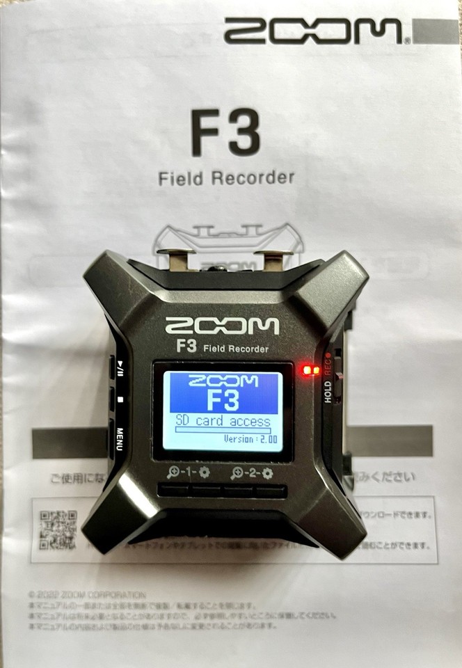 Zoom F3 Field Recorder 2-Channel 32bit Float Input/Output | eBay UK