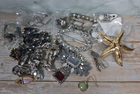 Vintage Unsigned Costume Craft Repurpose Mixed Lot Junk Jewelry Bundle ...