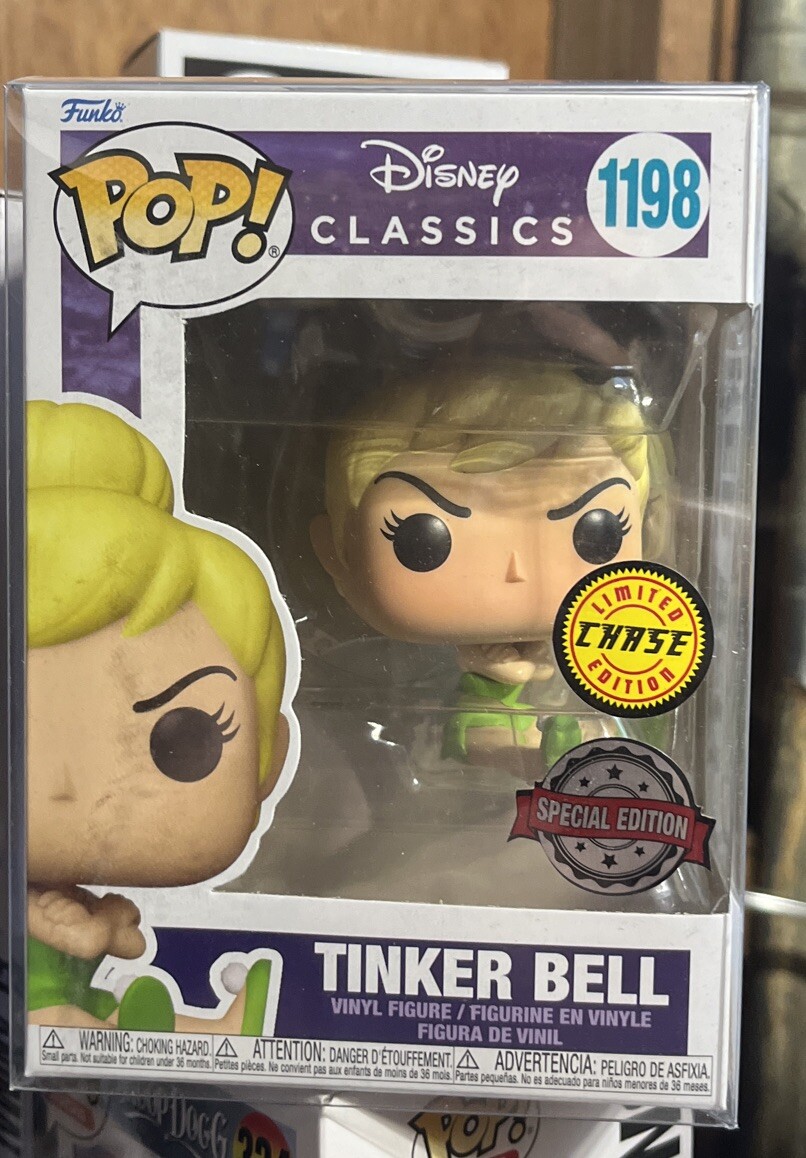 Funko Pop #1198 Tinker Bell Peter Pan Disney Classics CHASE Protector ...