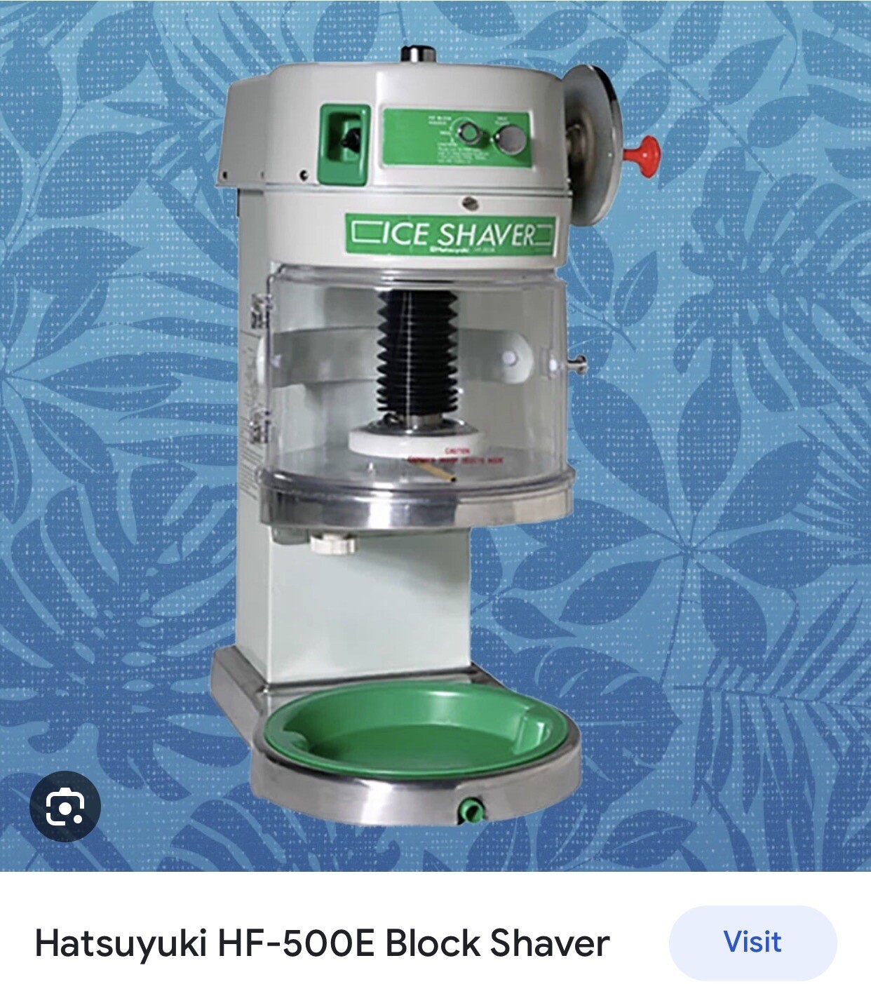 COMMERCIAL ICE SHAVER HATSUYUKI HF-500E BLOCK SHAVED ICE - Offers ...