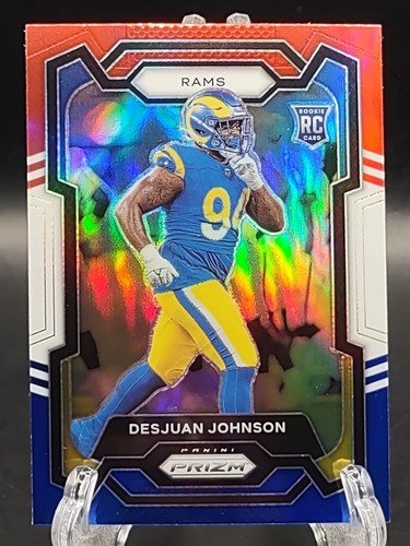 2023 Panini Prizm Desjuan Johnson RC Red White Blue #356 LA Rams Rookie ...