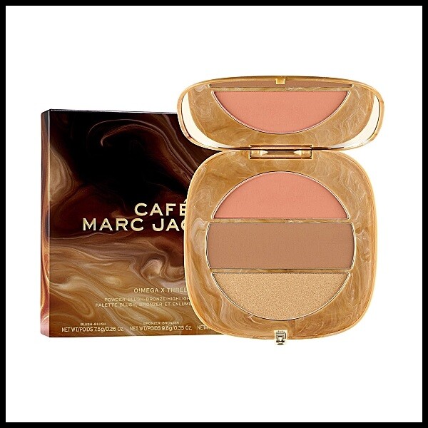 Marc Jacobs Cafe O!Mega x Three Powder Blush Bronze Highlight Palette ...