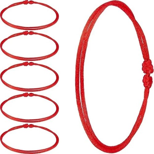 6 Pcs Red String Bracelets Handmade Rope Bracelet for Protection Luck ...