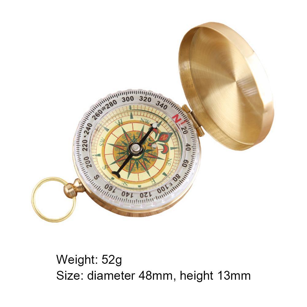 Mini Portable Copper Navigation Compass Outdoor Luminous Flip Compasses ...