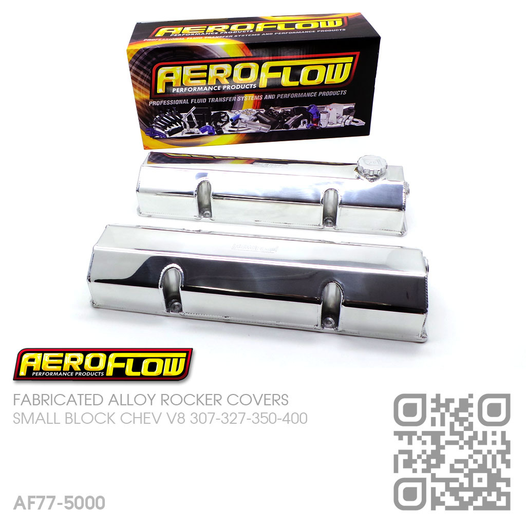 AEROFLOW FABRICATED ALLOY ROCKER COVERS [CHEVY SBC V8 307-327-350-400 ...