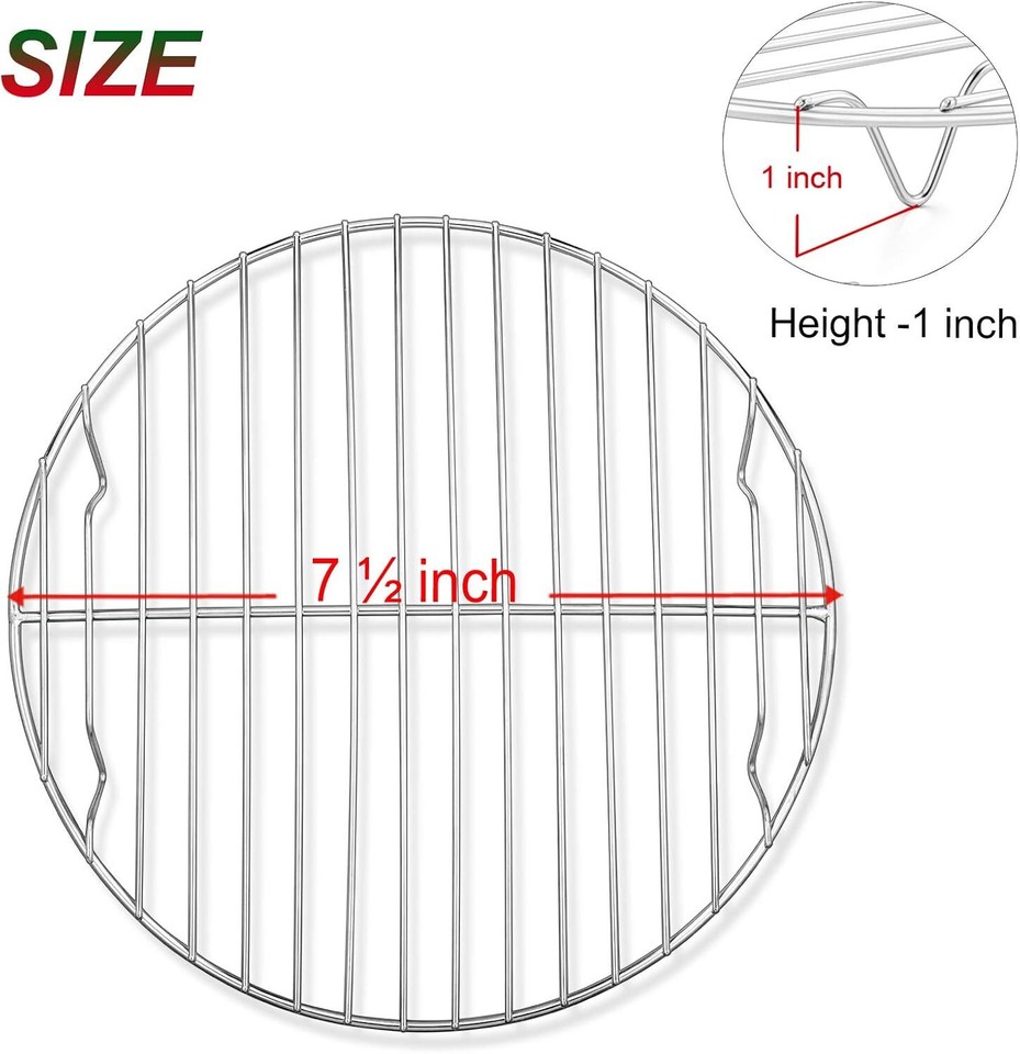 Cooking Rack Round, Stainless Steel Round Rack for Cooking Cooling ...