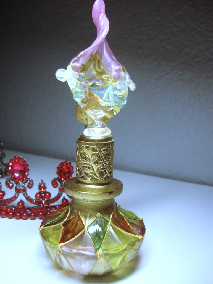 Unique Multicolored Harlequin Perfume Bottle - Harlequin Mask Cap | eBay
