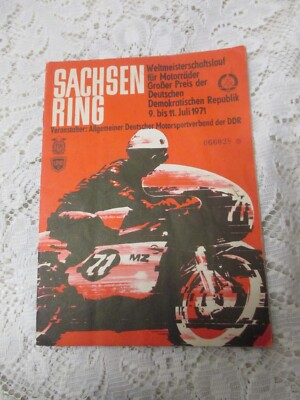 1971 Sachsenring Weltmeisterschaft Motorräder Großer Preis ...