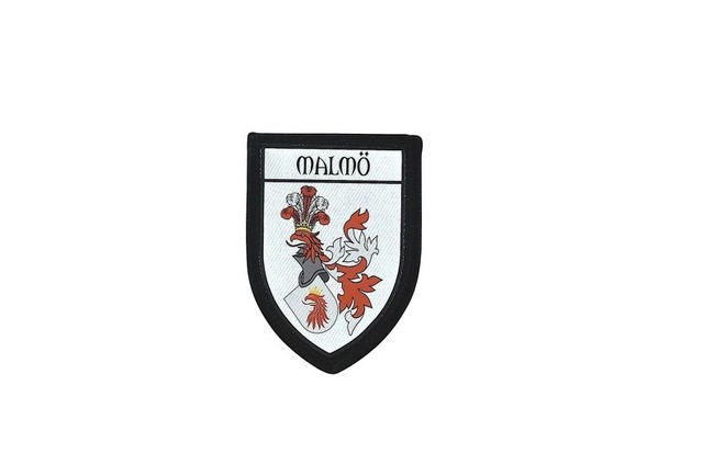 Patch printed embroidery travel souvenir shield city flag malmo sweden ...