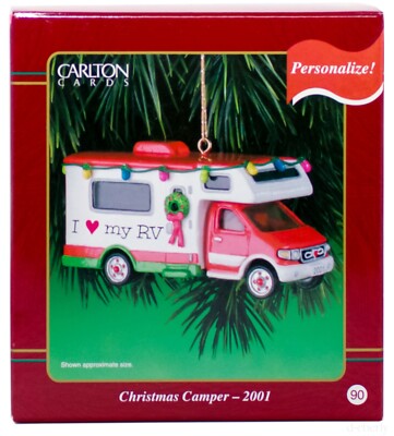 Christmas CAMPER NEW I Love My RV Carlton Cards Ornament Personalize ...