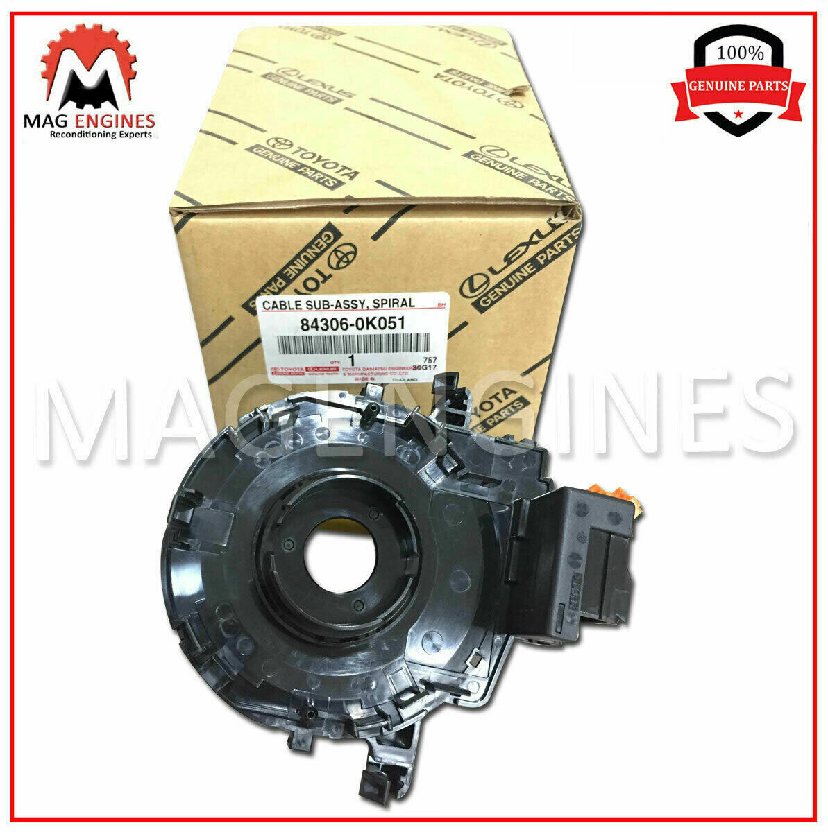 84306-0K051 GENUINE OEM SPIRAL CABLE SUB-ASSY 843060K051 | eBay