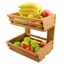 Wooden Vegetable Fruit Rack Kitchen Storage Holder 2Tier Container ...