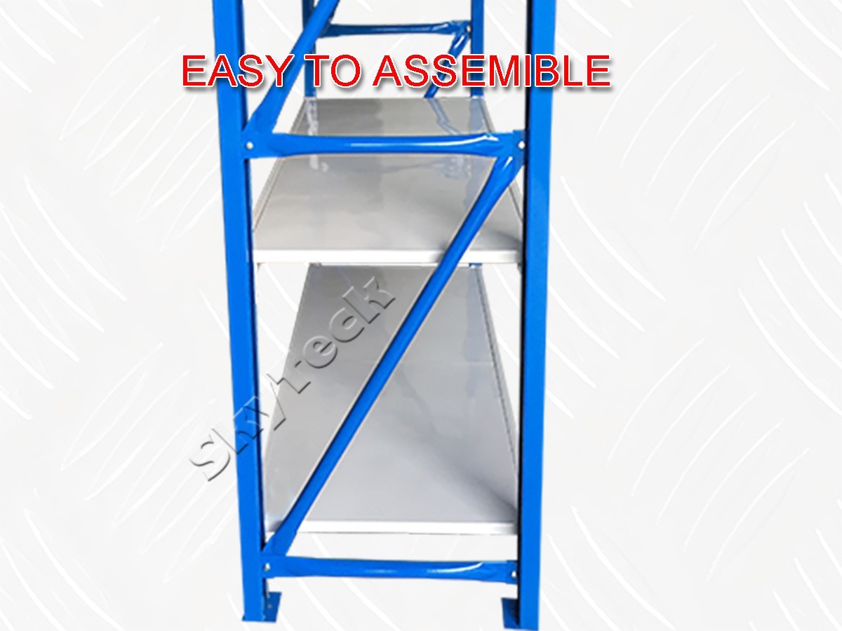 SkyTech 202BG Metal Storage Shelves Up to 800kg 200x200x60cm - Grey ...