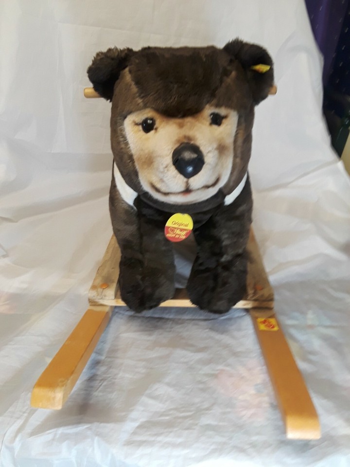Steiff Large Rocking Horse Sun Bear 17" Tall | eBay