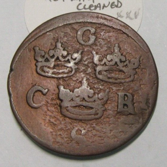 Sweden Copper 1/4 Ore 1657 Key Date Rare Cleaned Grade As Pics | eBay