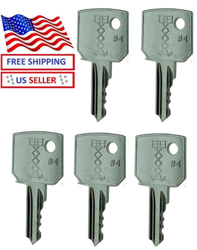 5 Genie Ignition Keys for Scissor Lift Boom Lifts Skyjack Nifty Upright ...