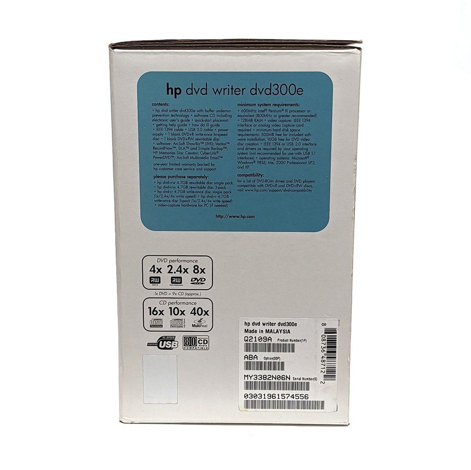 New HP Hewlett Packard DVD Writer DVD300e | eBay