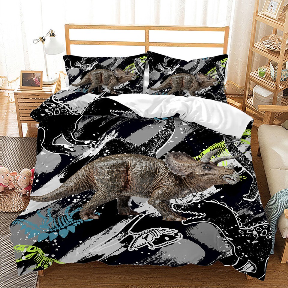 Cat Space Brontosaurus Triceratops Dinosaur Bear Doona Duvet Quilt ...