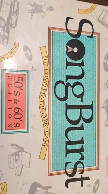Song Burst Board Game 50's & 60's Edition - Hersch and Company 1990 ...