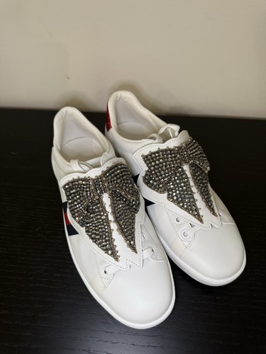 Gucci Women’s Ace “Bow Rhinestones” Sneakers | eBay