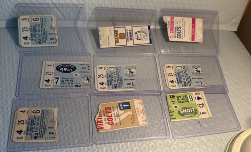 lot of 9 1960-1972 BALTIMORE COLTS ticket stubs JOHNNY UNITAS staple | eBay