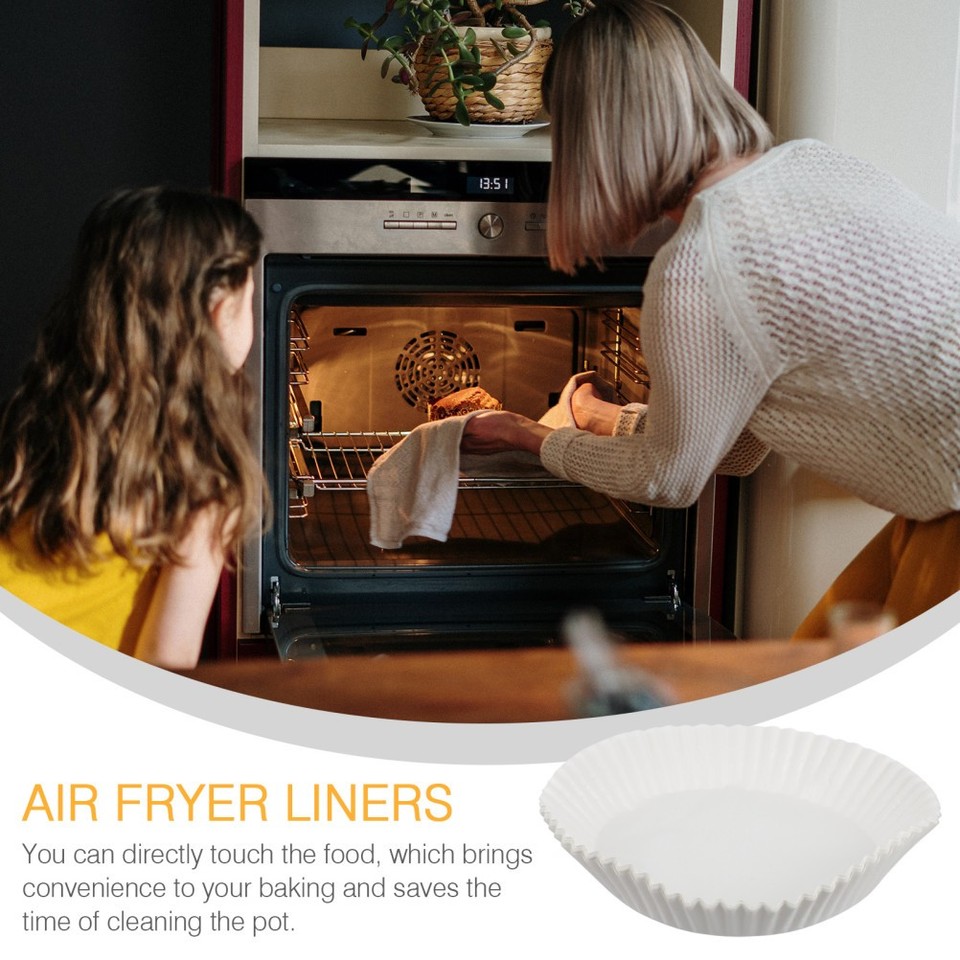 30pcs Air Fryer Paper Liners Disposable Baking Liners Non-stick Round ...