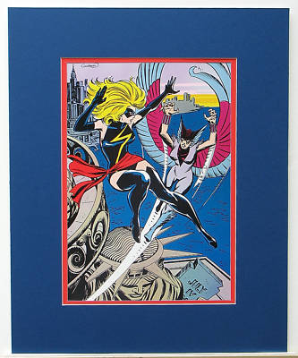 Vintage 1978 MS MARVEL Pin up Poster Marvel FRAME READY | eBay