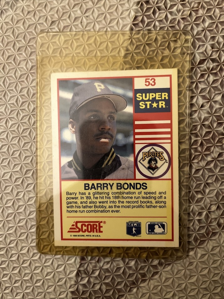 1990 Score Super Star Barry Bonds Pittsburgh Pirates #53 | eBay