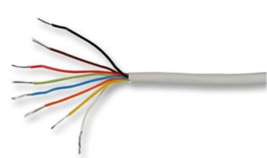 White 4, 6 or 8 Core Burglar / Intruder Alarm Cable for Home / Office ...