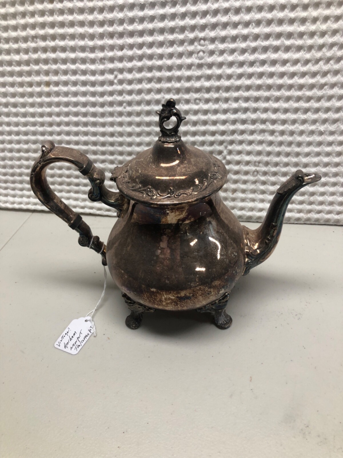 Vintage! 9" Gorham Silver-Plate Tea Pot Pattern:Newport | eBay