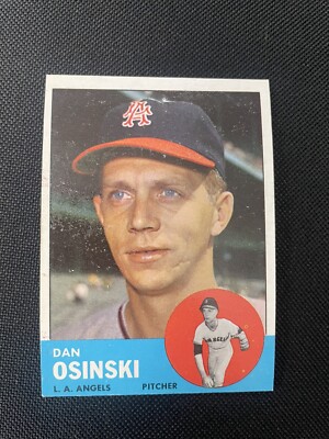 DAN OSINSKI 1963 Topps #114 Los Angeles Angels Baseball Card VG/EX ...
