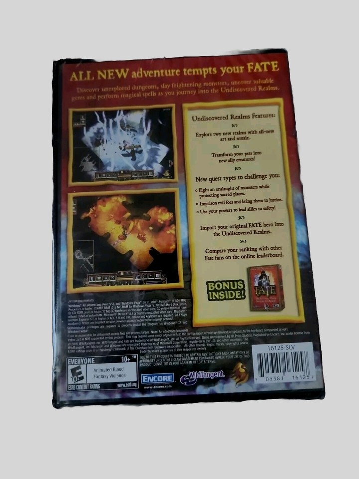 Fate:Undiscovered Realms (PC2008) (Game,Manual & Case) CD-ROM ...