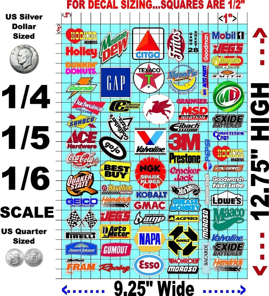 CLEAR VINYL Sheet 28 -R/C MODEL Decal SHEET - HUGE 1/6TH TO 1/4 SCALE ...