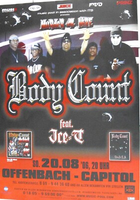 BODY COUNT 2006 OFFENBACH - orig. Concert Poster - Konzert Plakat - DIN ...