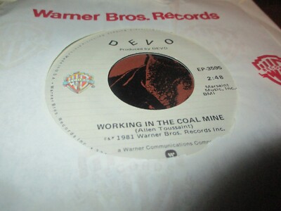 1981 DEVO Working In The Coal Mine US 7" Warner Bros. EP 3595 NM/NM | eBay