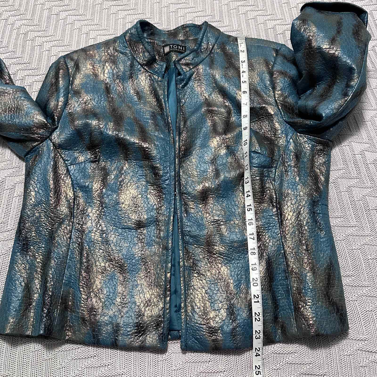 Vintage Toni Morgan teal and bronze metallic jacket - Gem