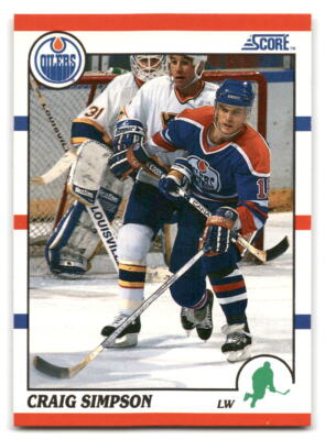 Craig Simpson 1990 Score American HOCKEY #58 Edmonton Oilers | eBay