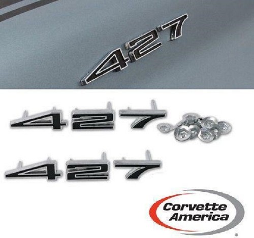 1967-1969 CORVETTE 427 HOOD NUMBERS EMBLEM SET, BOTH SIDES *NEW* | eBay