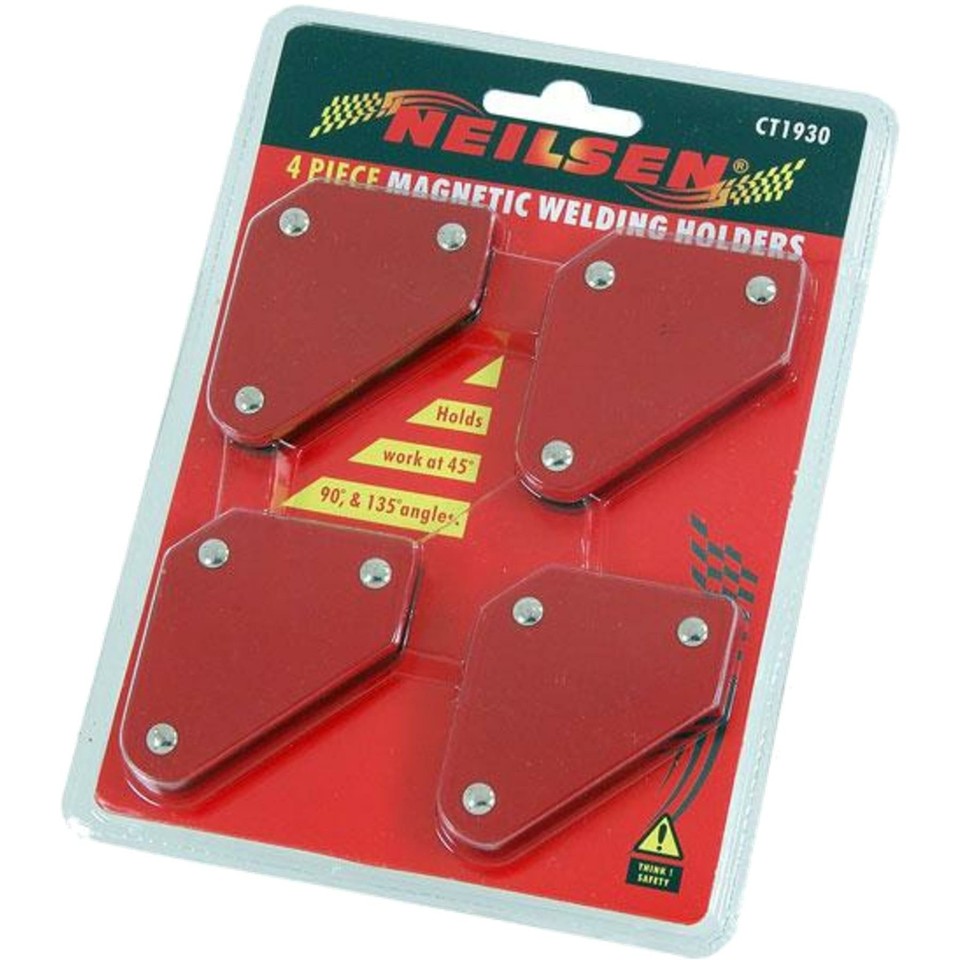 Neilsen 4pc 10lb Welding Magnet Right Angle Square Holder Soldering ...